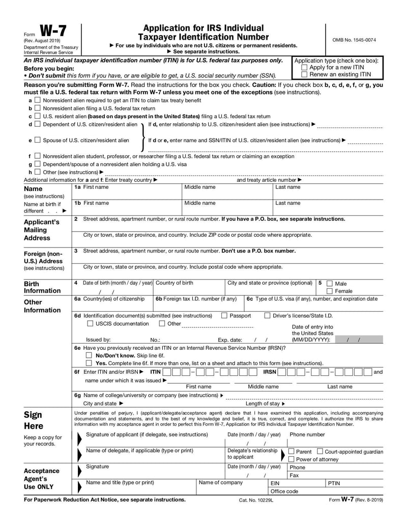 Form W-7 | Fill and sign online with Lumin