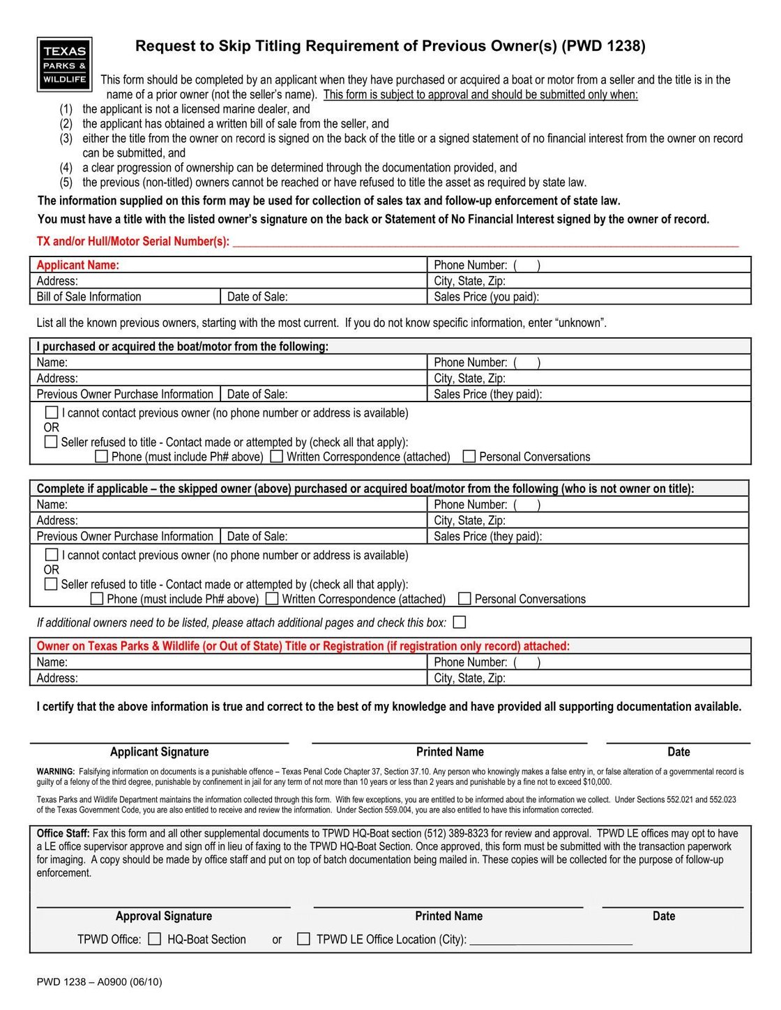 Form PWD 1238–A0900 | Fill and sign with Lumin