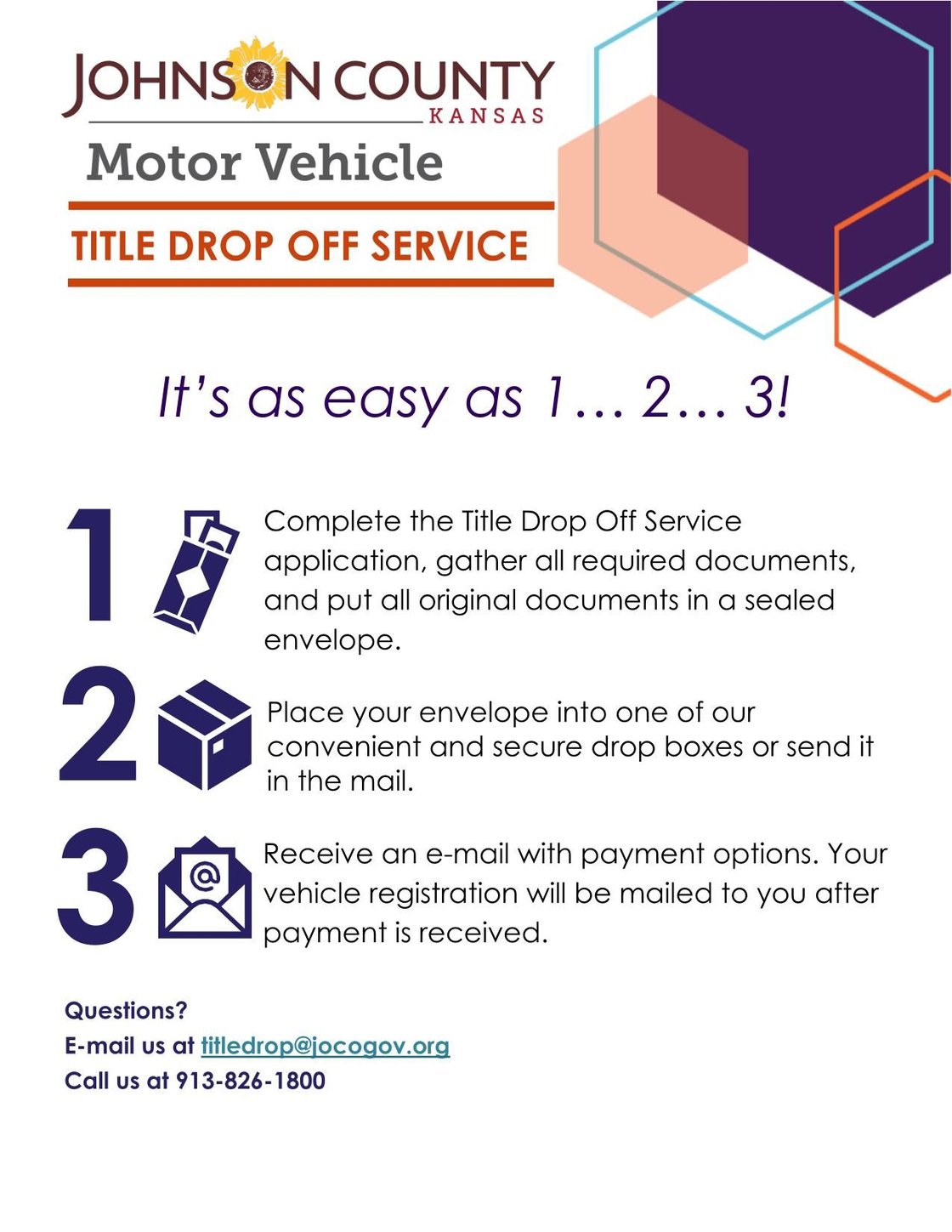 Johnson MV Title Drop Off Service Application | Fill and sign with Lumin