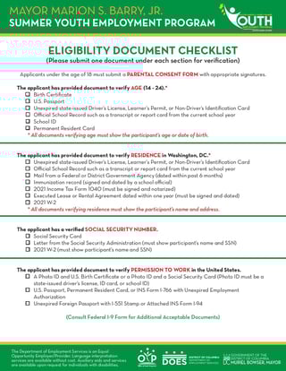 Eligibility Document Checklist | Fill and sign online with Lumin