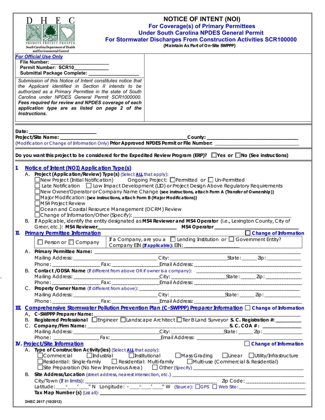 Form DHEC 2617 | Fill and sign with Lumin