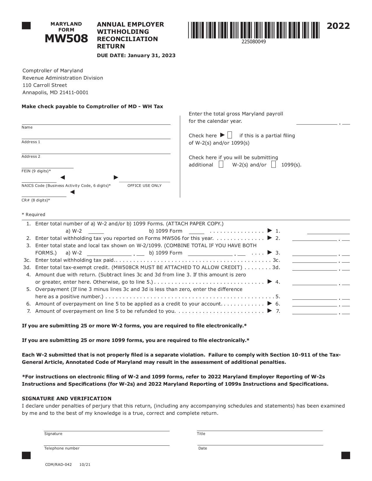 Form MW508 | Fill and sign online with Lumin