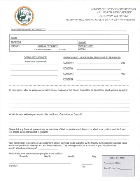 Advisory Board Application | Fill and sign online with Lumin