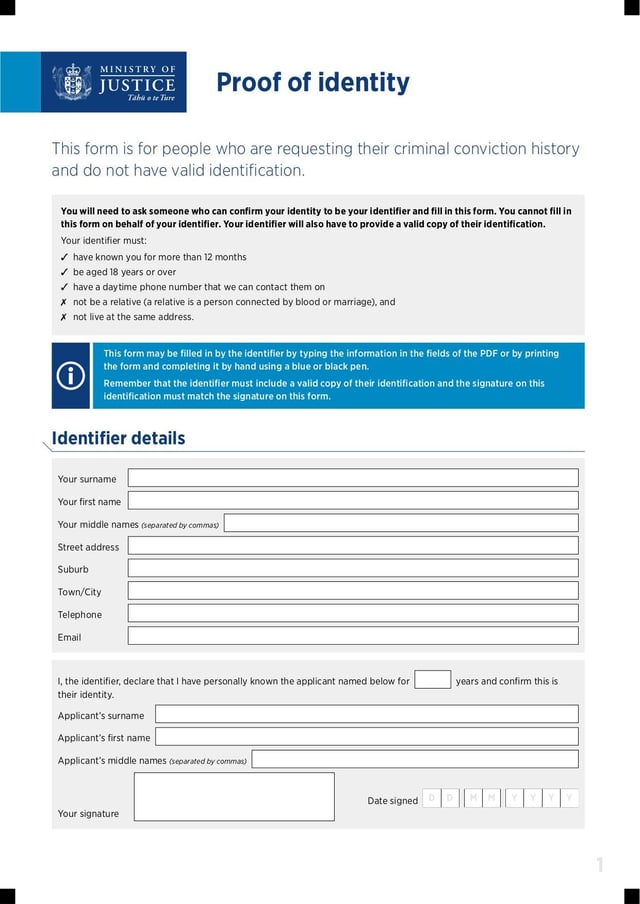 Proof of Identity Form | Fill and sign online with Lumin