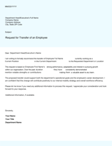 Employee Transfer Request Letter Template | Fill and sign with Lumin