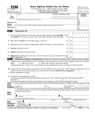 Form 2290 | Fill and sign online with Lumin