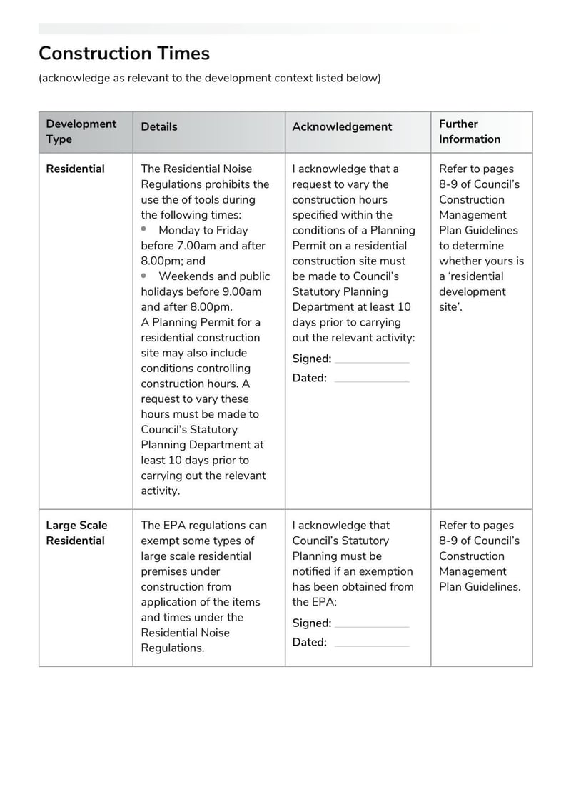 Construction Management Plan Template | Fill and sign online with Lumin