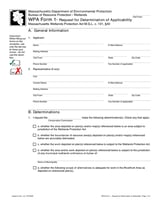 WPA Form 1: Request for Determination of Applicability | Fill and sign ...