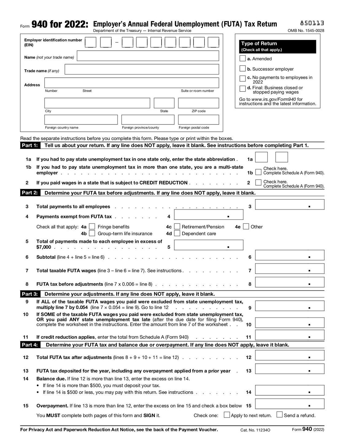 Form 940 | Fill and sign online with Lumin