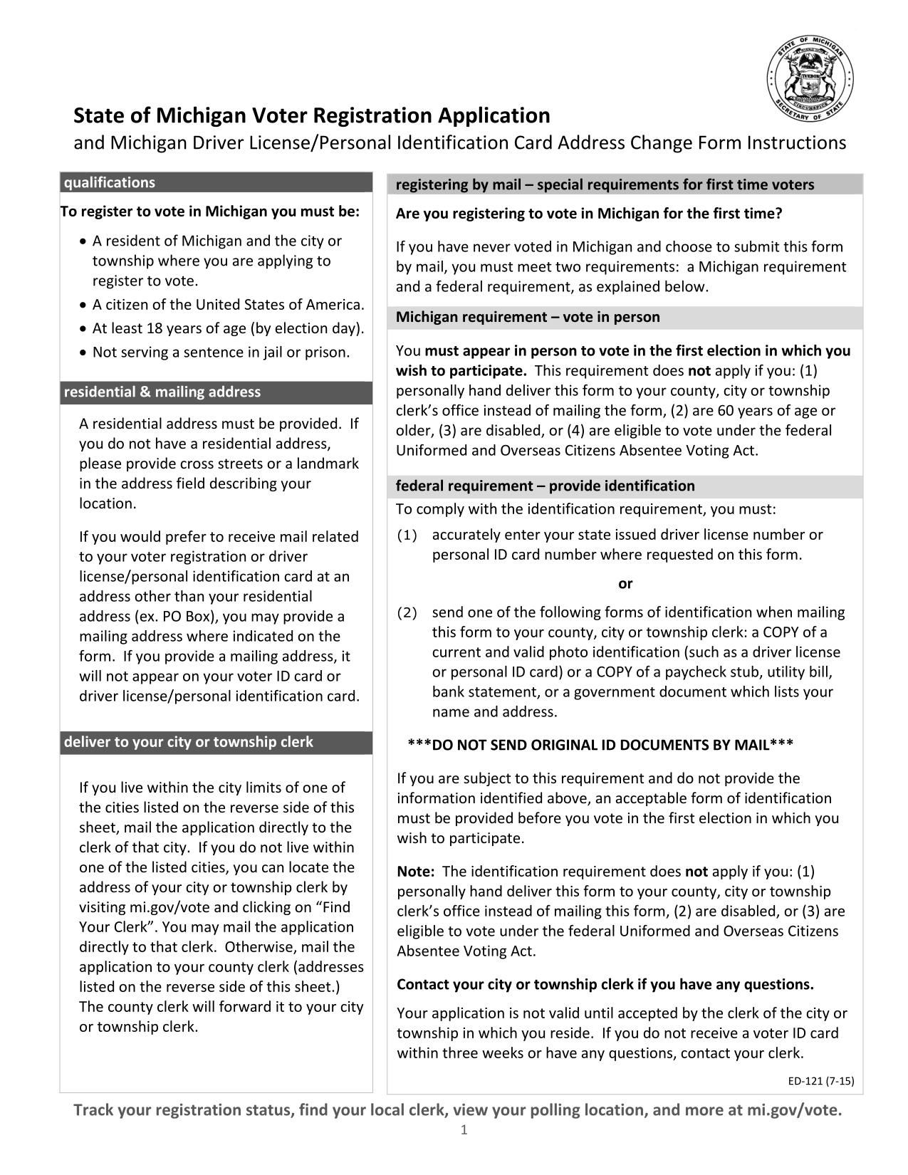 State of Michigan Voter Registration Application | Fill and sign with Lumin