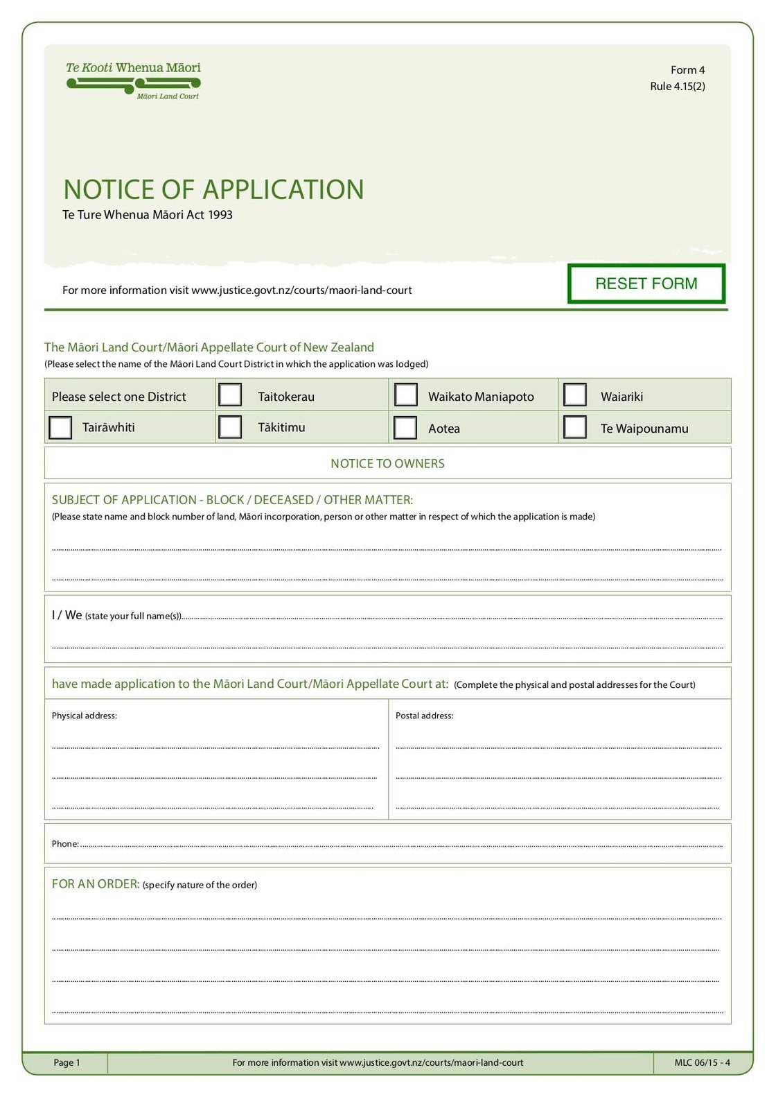 Mlc Form 4 Notice Of Application Fill And Sign Online With Lumin