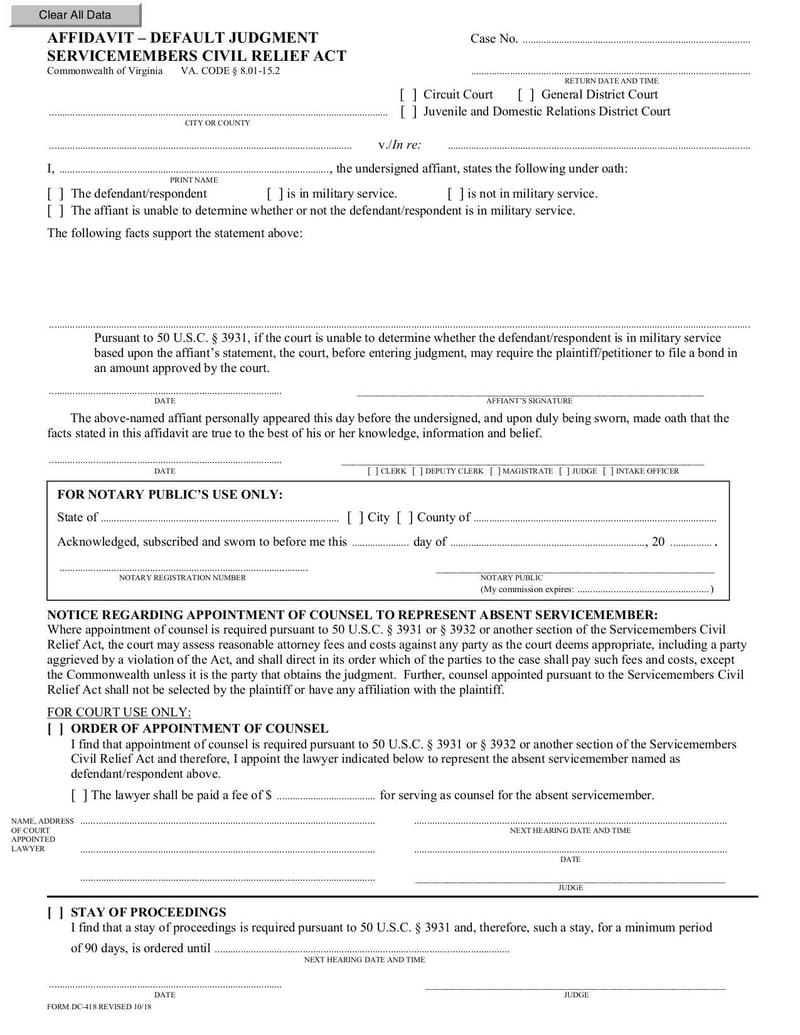 Form DC-418 | Fill and sign online with Lumin