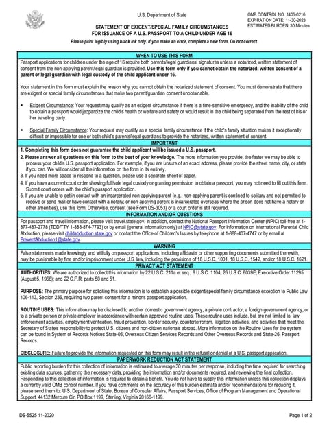 Form DS-5525 | Fill and sign online with Lumin