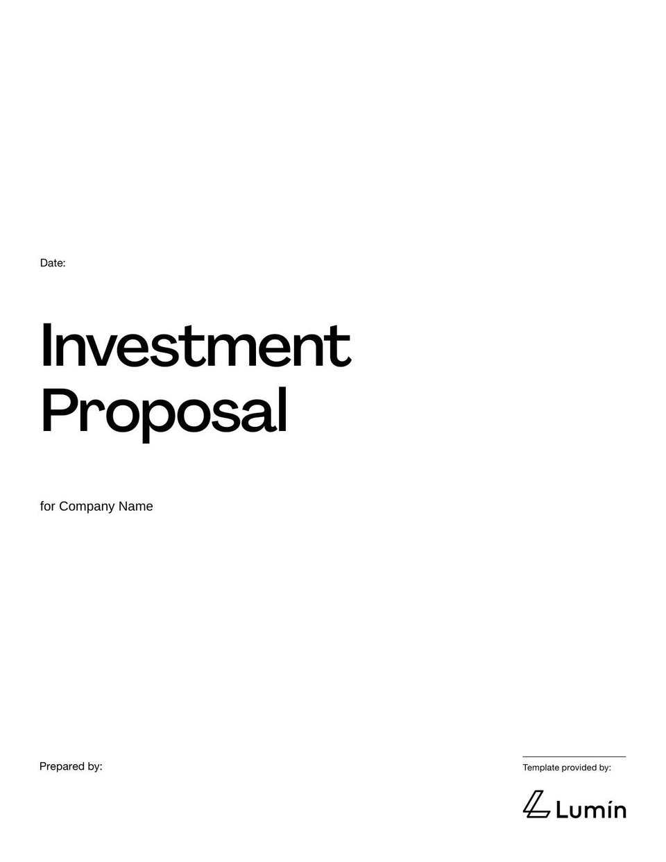 Investment Proposal Template | Fill and sign with Lumin