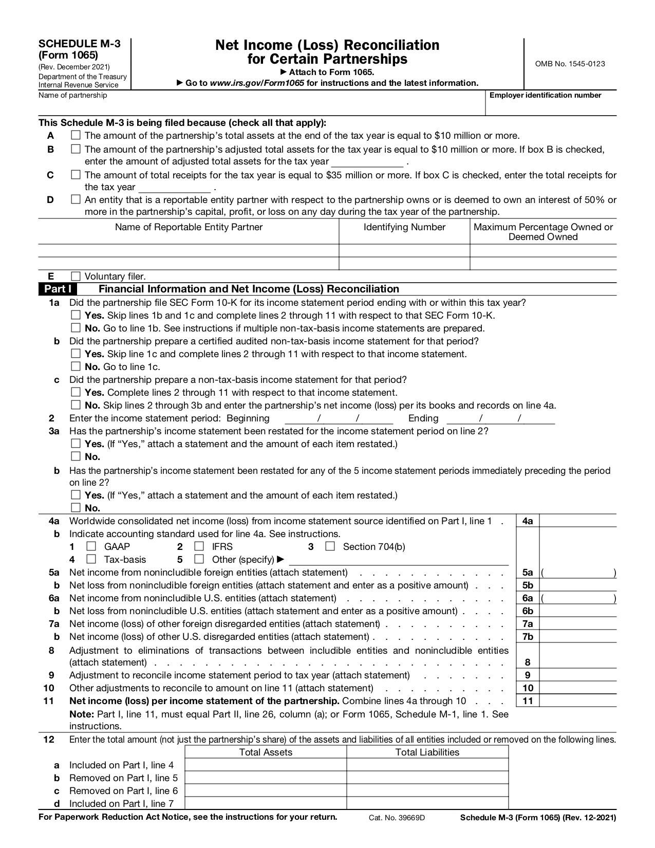 Schedule M-3 (Form 1065) | Fill and sign online with Lumin