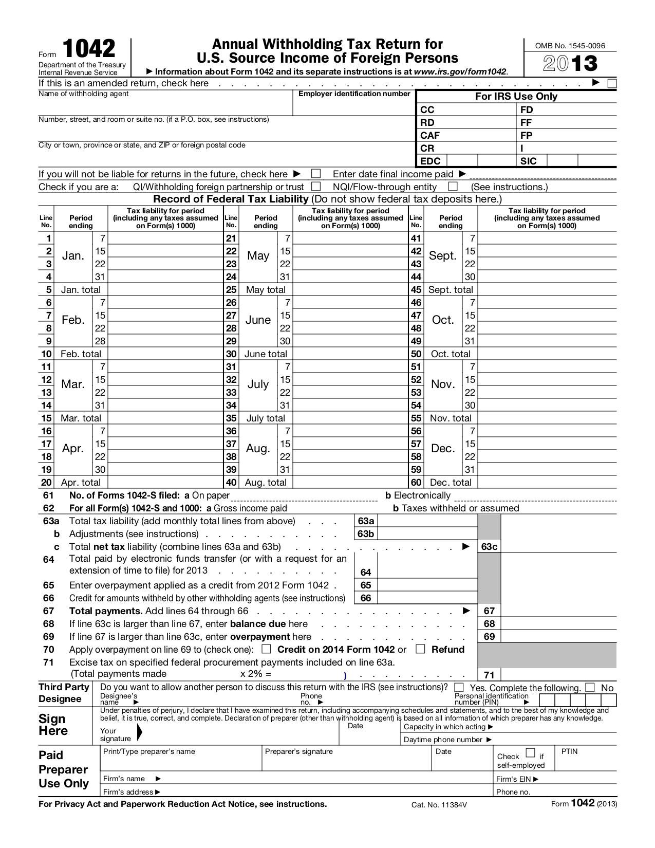 Form 1042 | Fill and sign online with Lumin