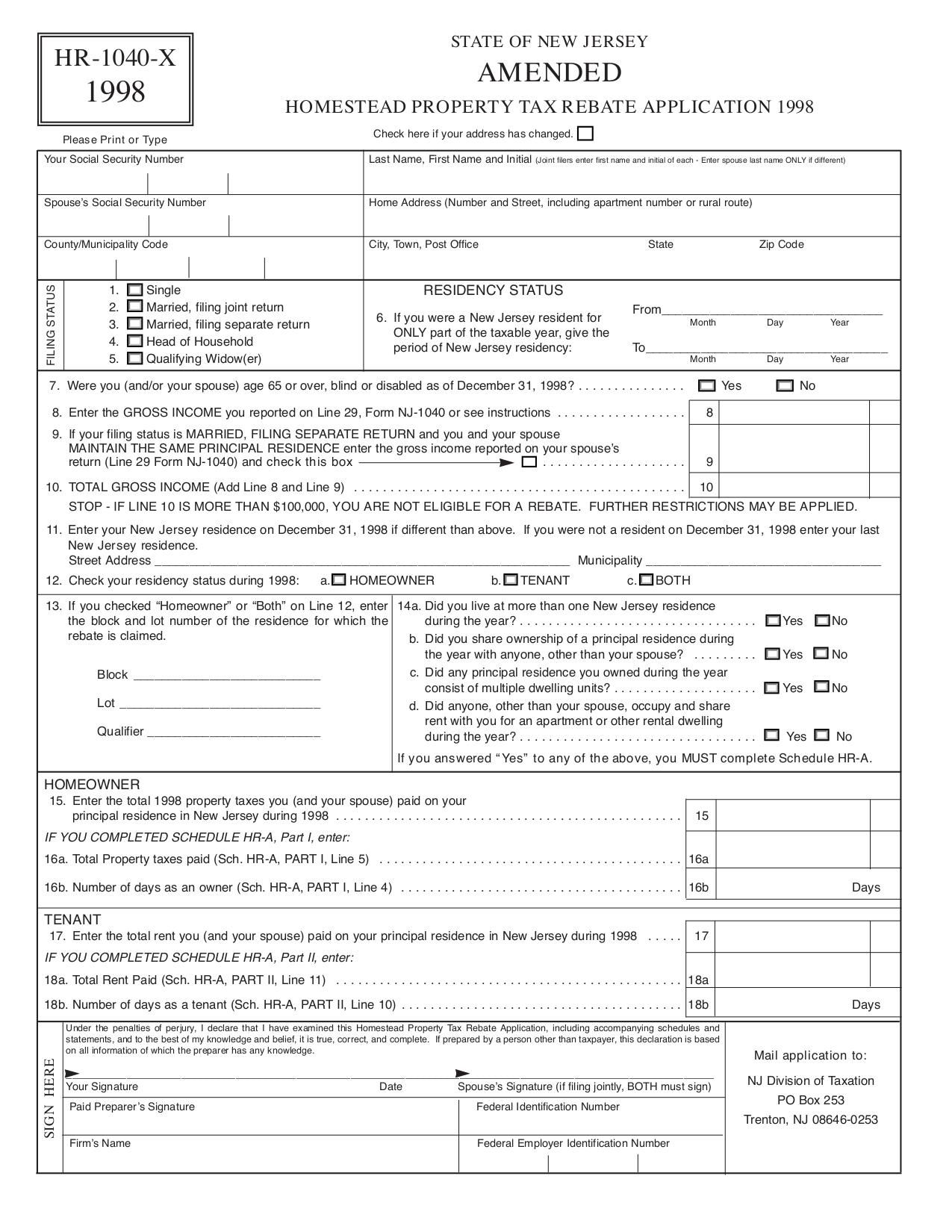 Form HR-1040-X | Fill and sign online with Lumin