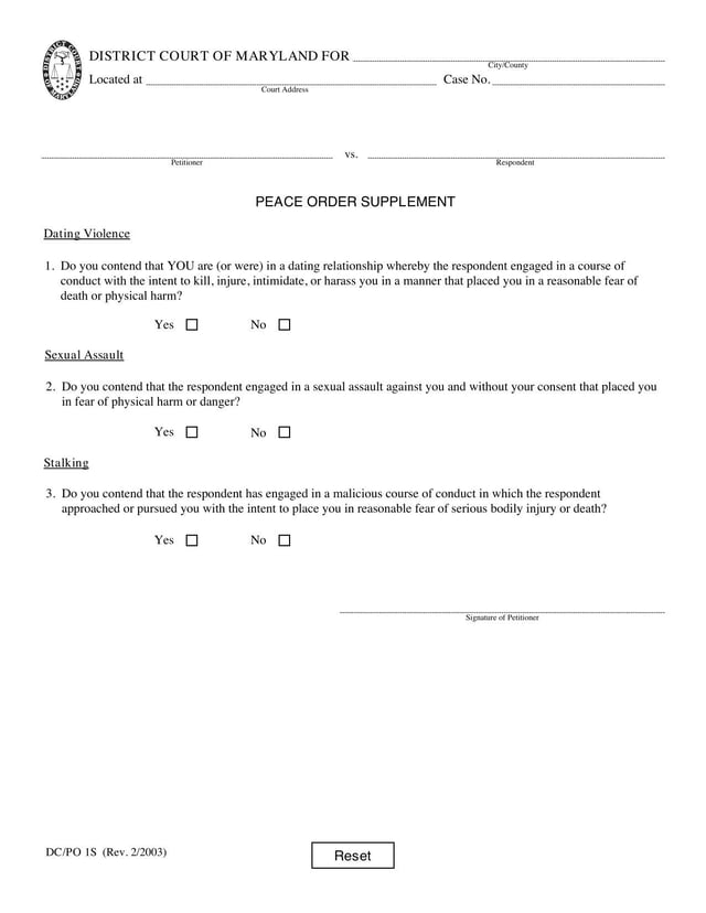Form DC/PO 1S | Fill and sign with Lumin