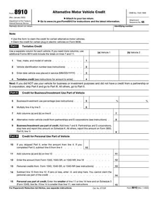 Form 8910 | Fill and sign online with Lumin