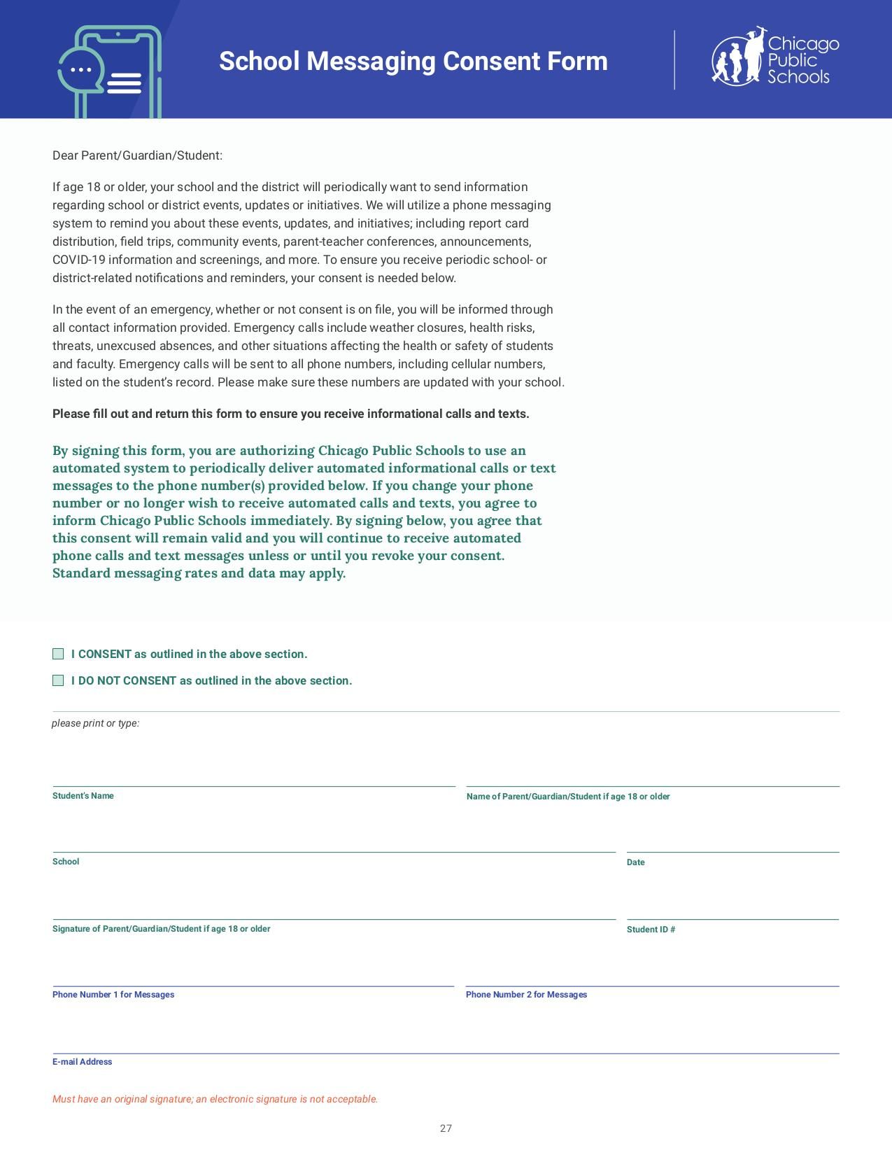 School Messaging Consent Form | Fill and sign online with Lumin