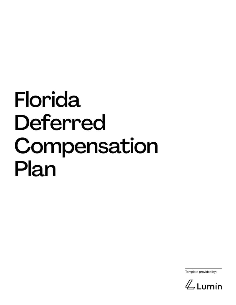 Florida Deferred Compensation Plan Template | Fill and sign with Lumin