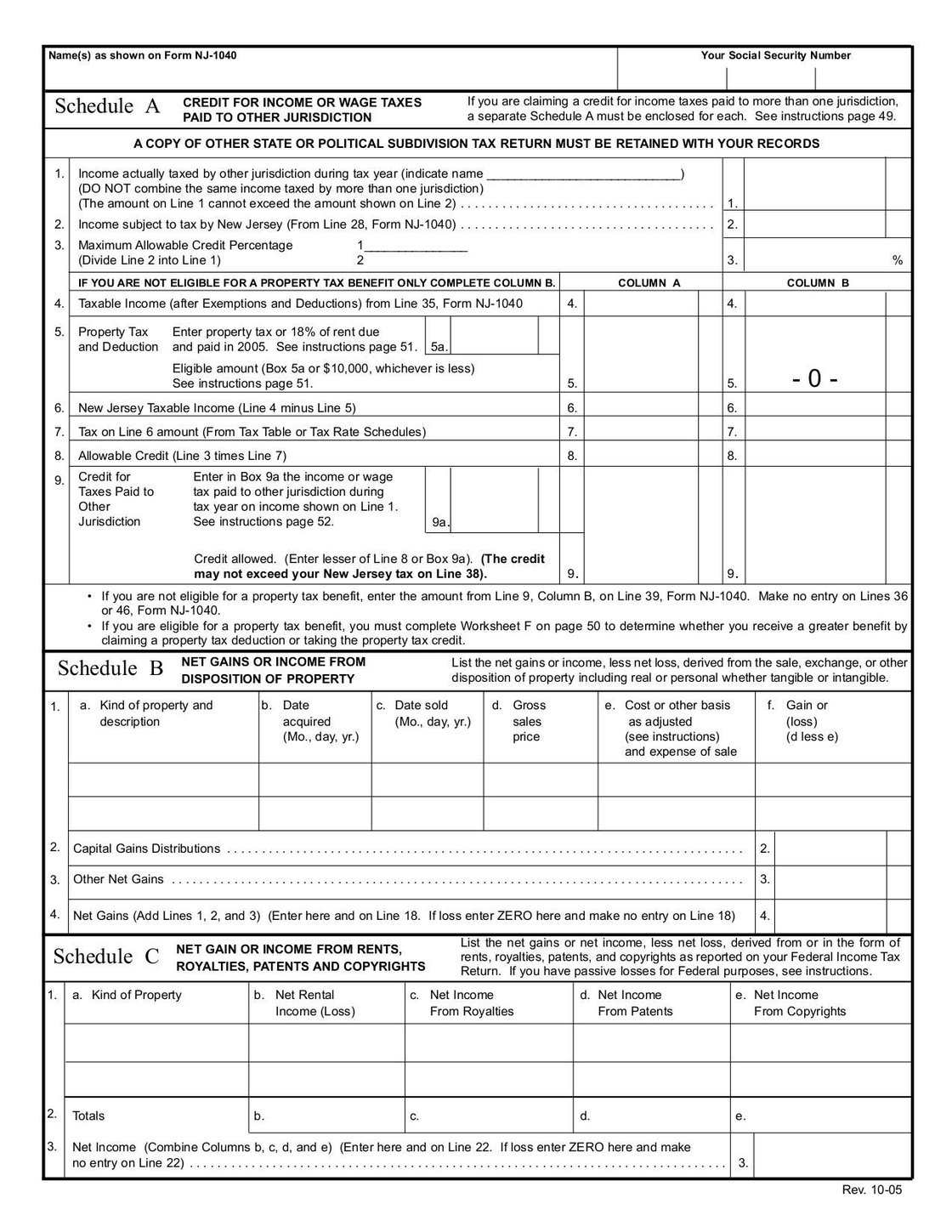 NJ-1040 - Schedules A, B and C | Fill and sign online with Lumin