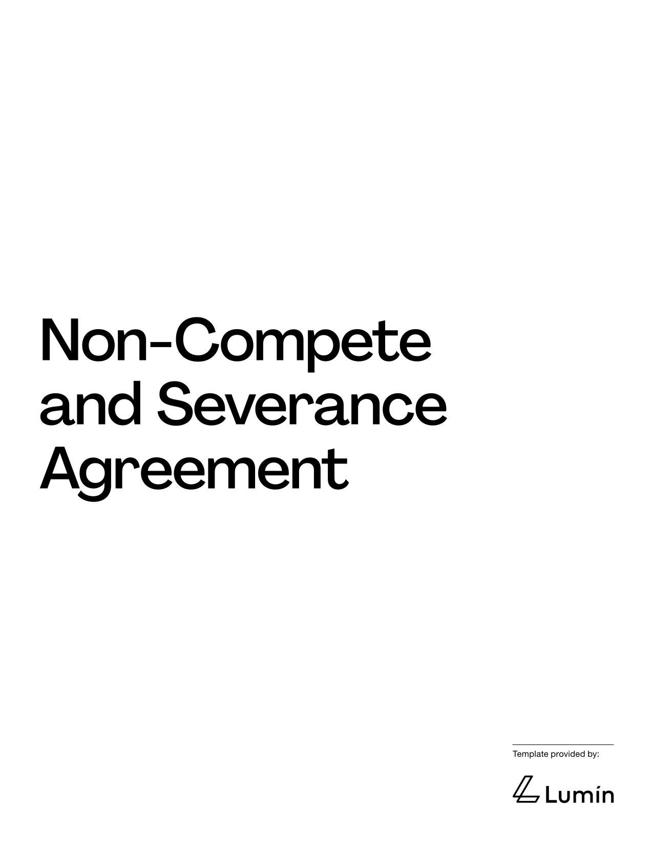 Non-Compete Layoff Agreement Template | Fill and sign with Lumin