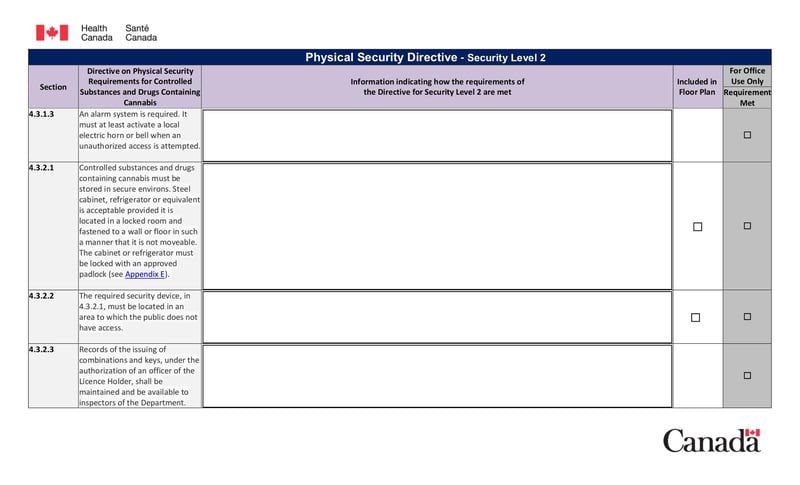 Physical Security Directive - Security Level 2 | Fill and sign online ...