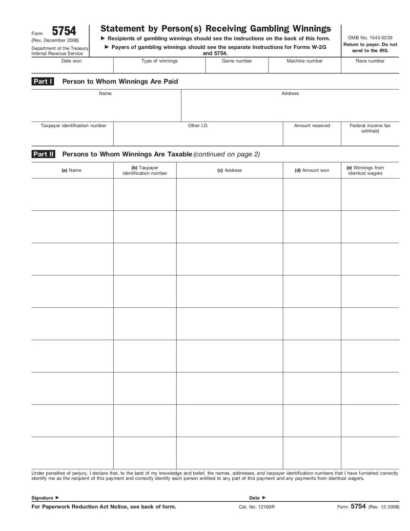 Form 5754 | Fill and sign online with Lumin