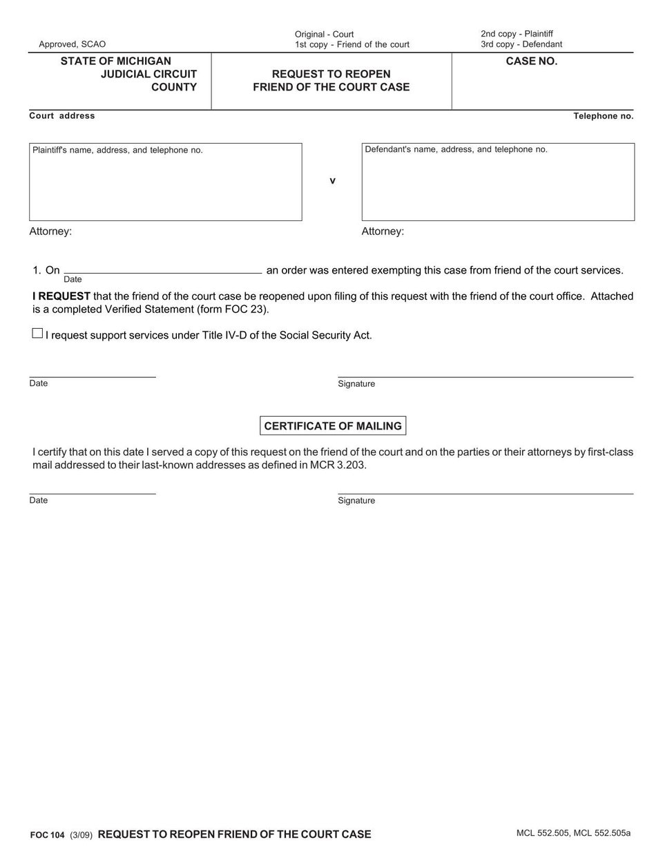 Form FOC 104 | Fill and sign with Lumin