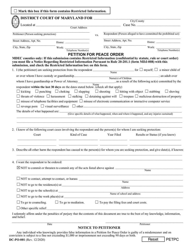 Form DC-PO-001 | Fill and sign online with Lumin