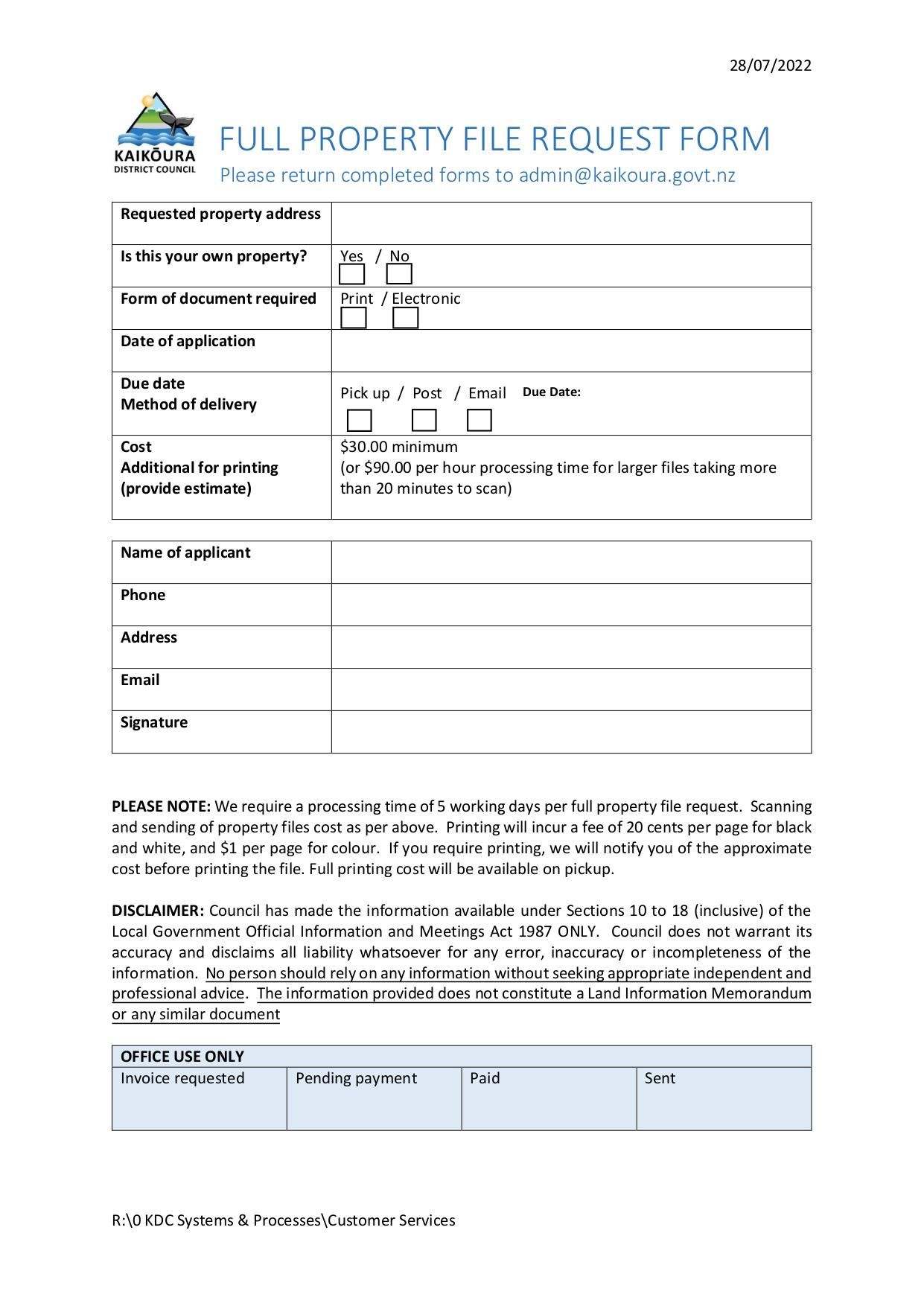 Property File Request Digital Form 6 | Fill and sign online with Lumin