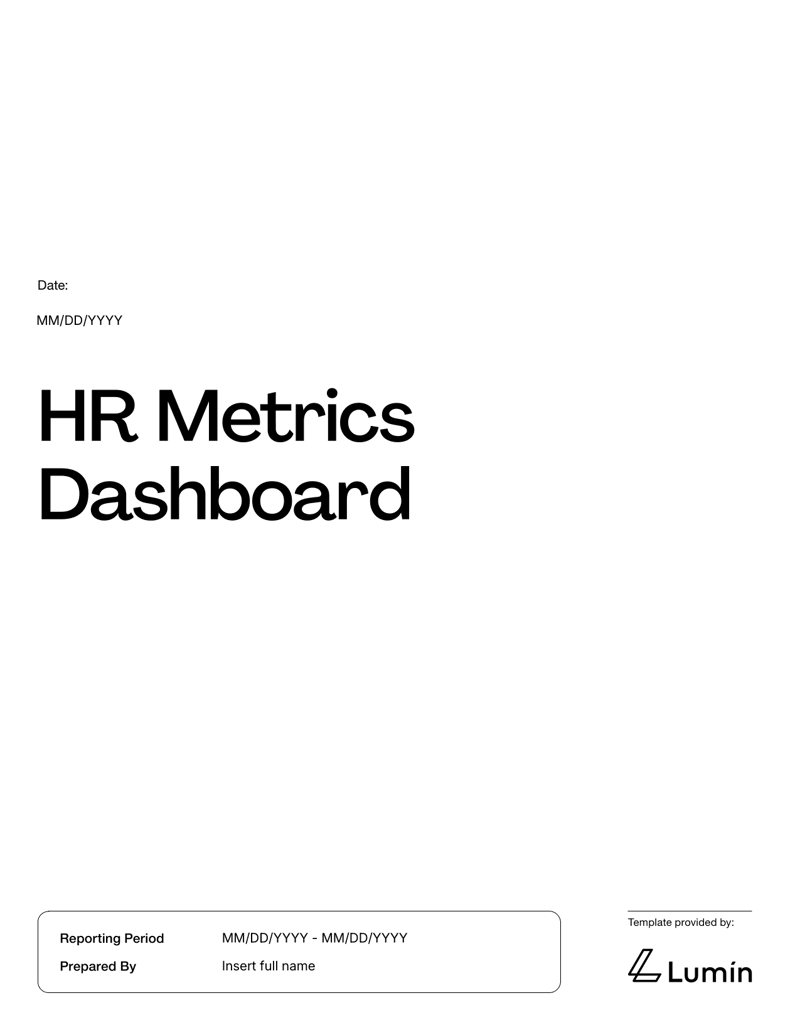 HR Metrics Dashboard Template | Fill and sign with Lumin