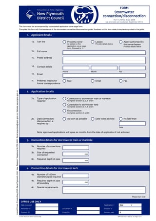 Form Stormwater Connection Disconnection | Fill and sign online with Lumin