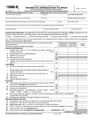 Form 1040-X | Fill and sign online with Lumin