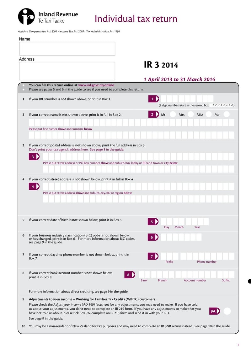 Form IR3 | Fill and sign online with Lumin