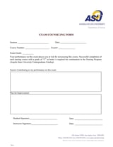 ASU Exam Counseling Form | Fill and sign with Lumin
