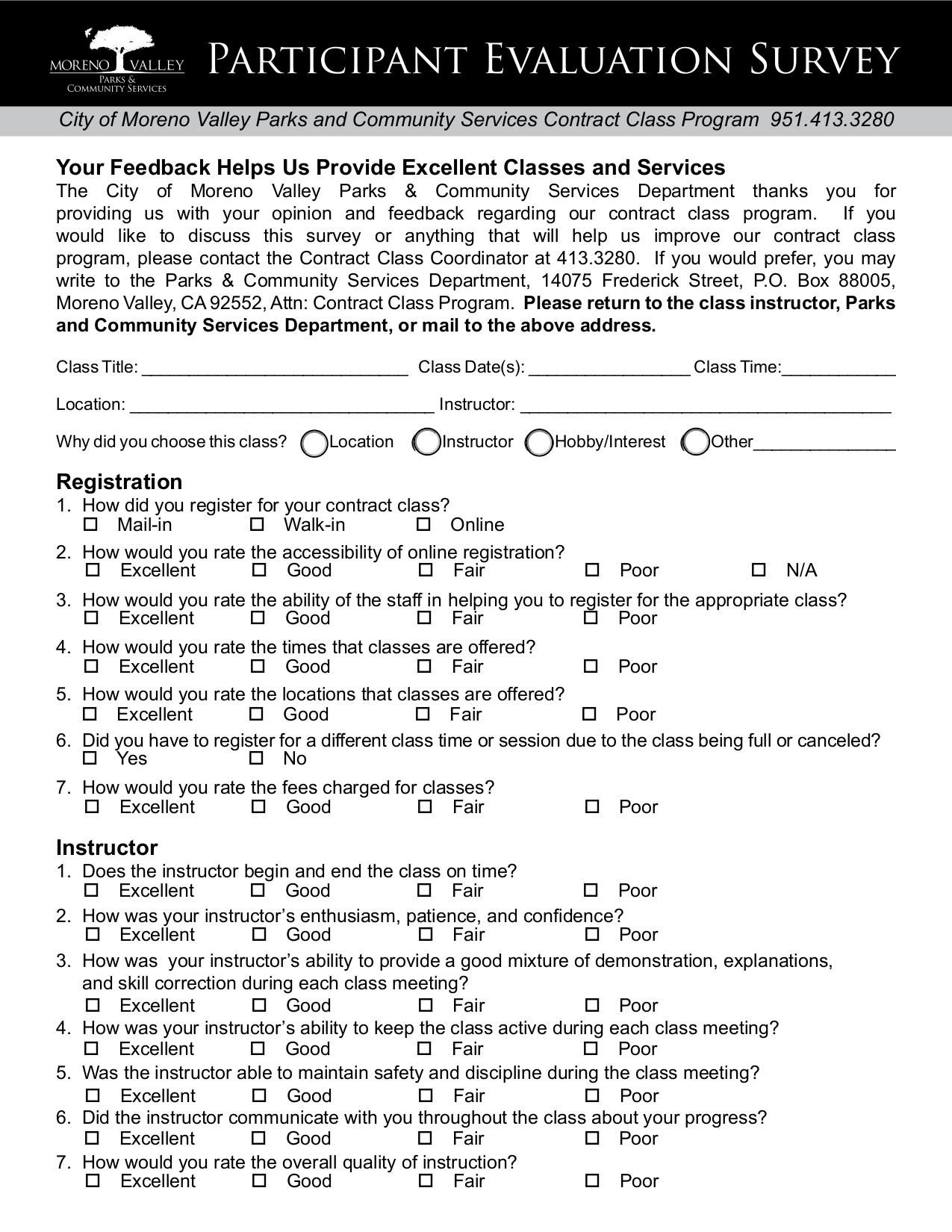 Participant Evaluation Survey | Fill and sign online with Lumin
