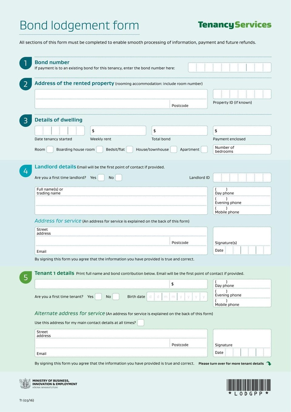 New Zealand Bond Lodgement Form | Fill and sign with Lumin