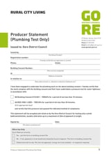 Producer Statement - Plumbing Test Only | Fill and sign online with Lumin