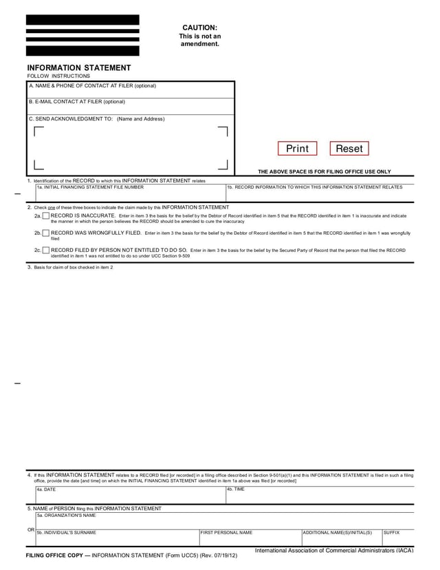 UCC-5 Instructions for Information Statement Form | Fill and sign ...