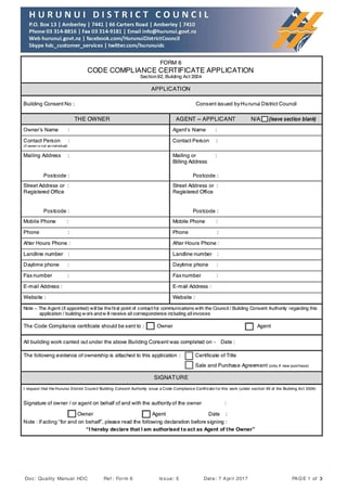 Form 6 Code Compliance Application | Fill and sign online with Lumin