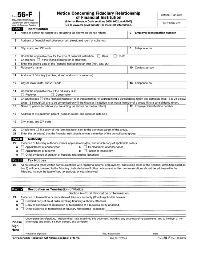 Form 56-F | Fill and sign online with Lumin