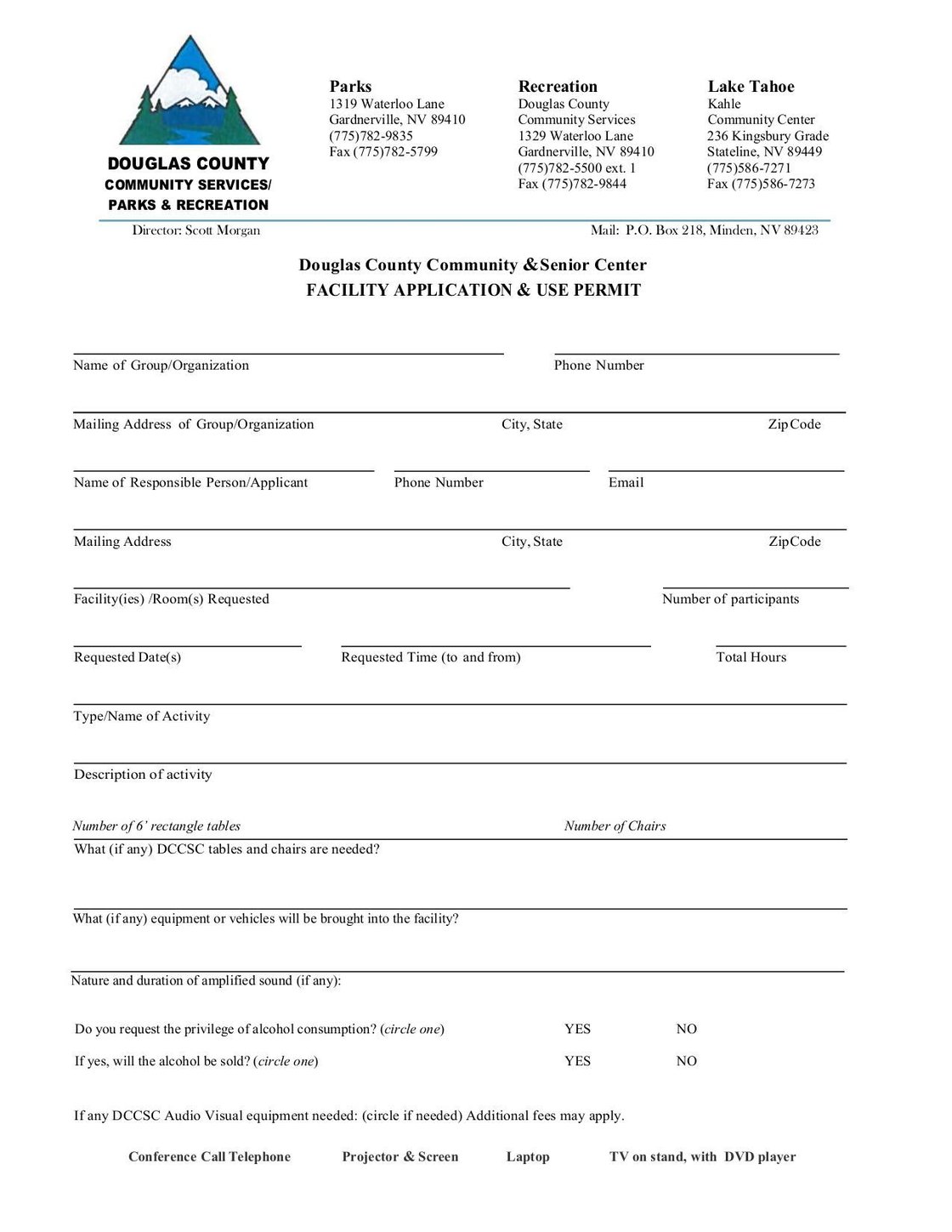 Facility Application & Use Permit | Fill and sign online with Lumin