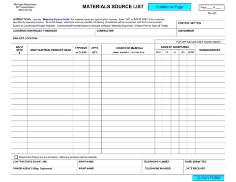 MDOT Form 0501 | Fill and sign with Lumin