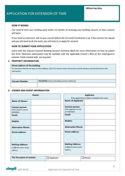 Application for Extension of Time | Fill and sign online with Lumin