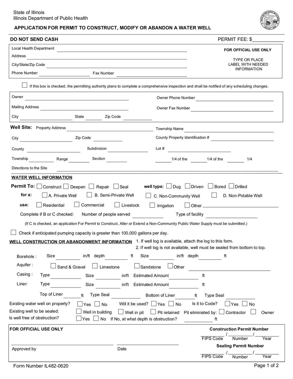 Application for Permit to Construct, Modify or Abandon a Water Well ...