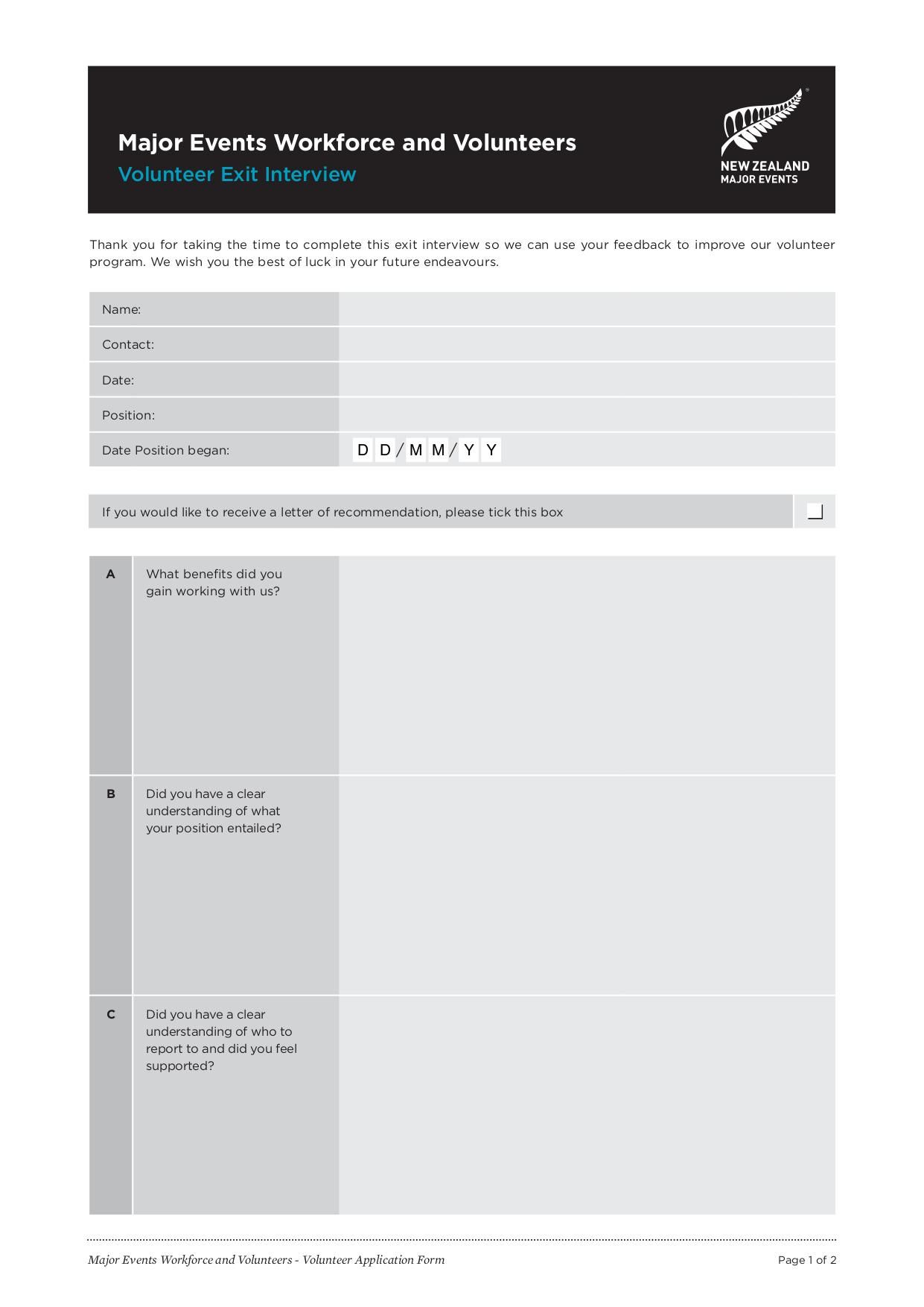 Form 4561 Volunteer Exit Interview | Fill and sign online with Lumin