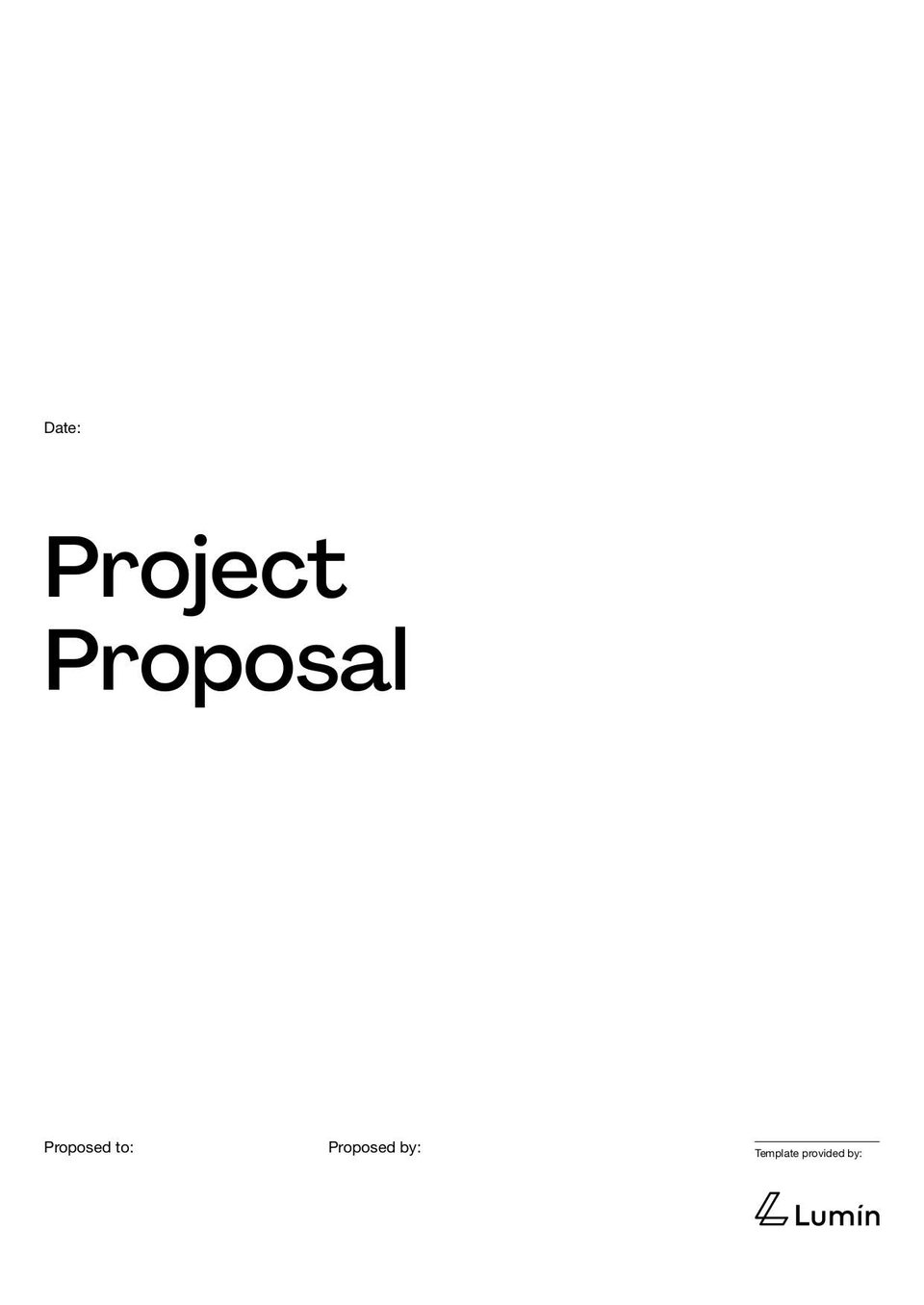 Generic Project Proposal Template | Fill and sign with Lumin
