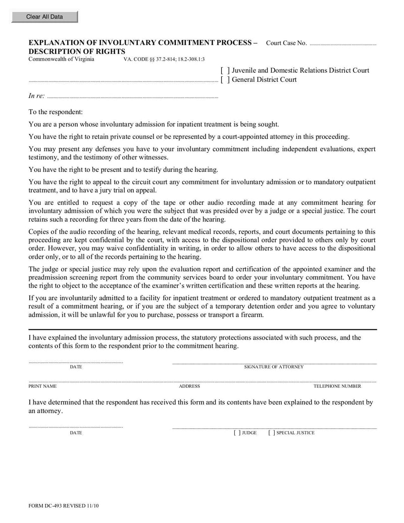 Form DC-493 | Fill and sign online with Lumin